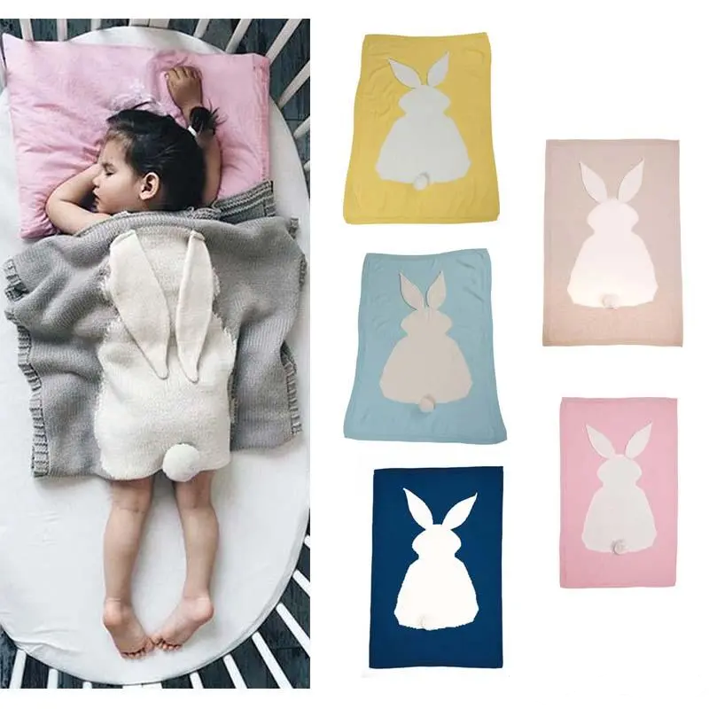 Rabbit Blanket- Yellow (73 x 108cm) - Mamas Boutique