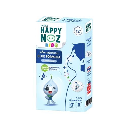 Happy Noz, Organic Onion Sticker, Blue Formula + Tea Tree Oil, 6pcs ...