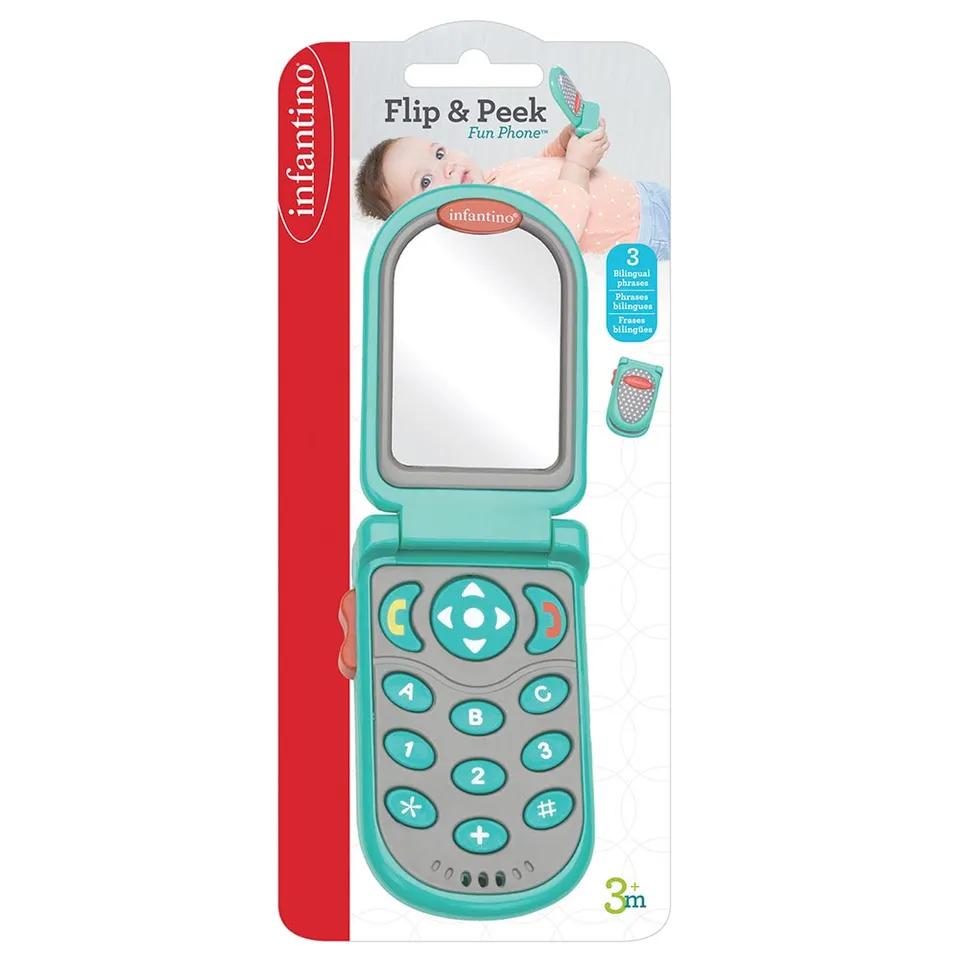 Infantino, Flip and Peek Fun Phone - Teal - Mamas Boutique