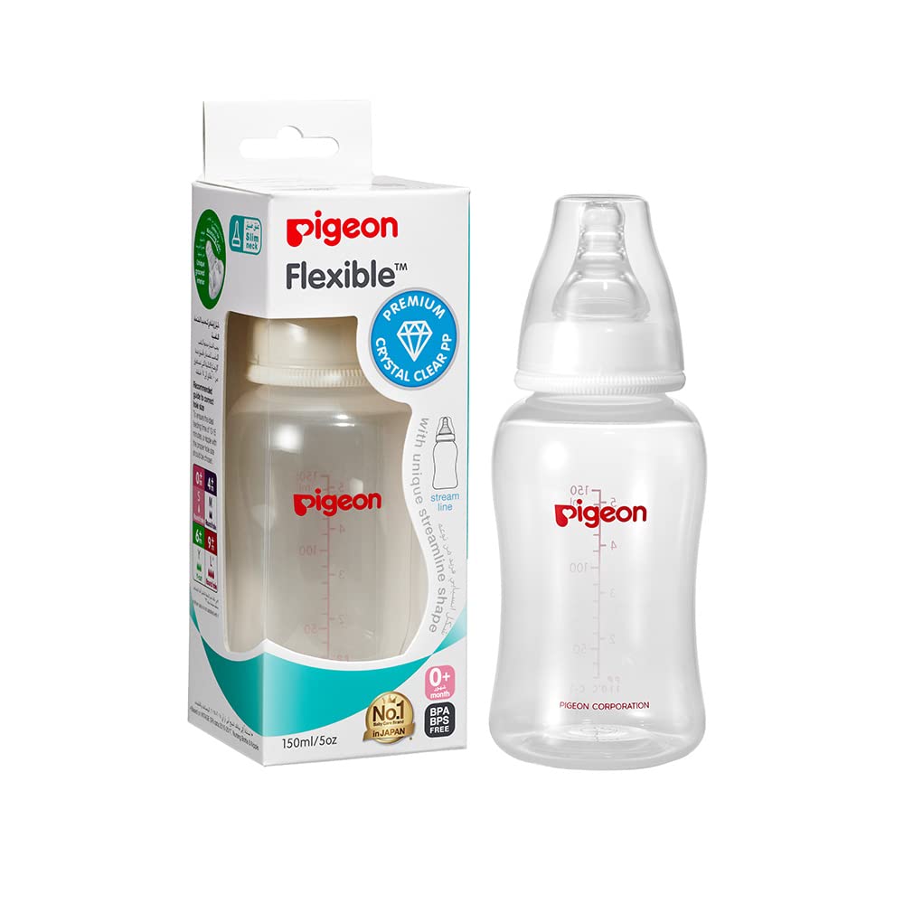 Pigeon, Flexible Streamline Plastic Bottle- 150ml - Mamas Boutique