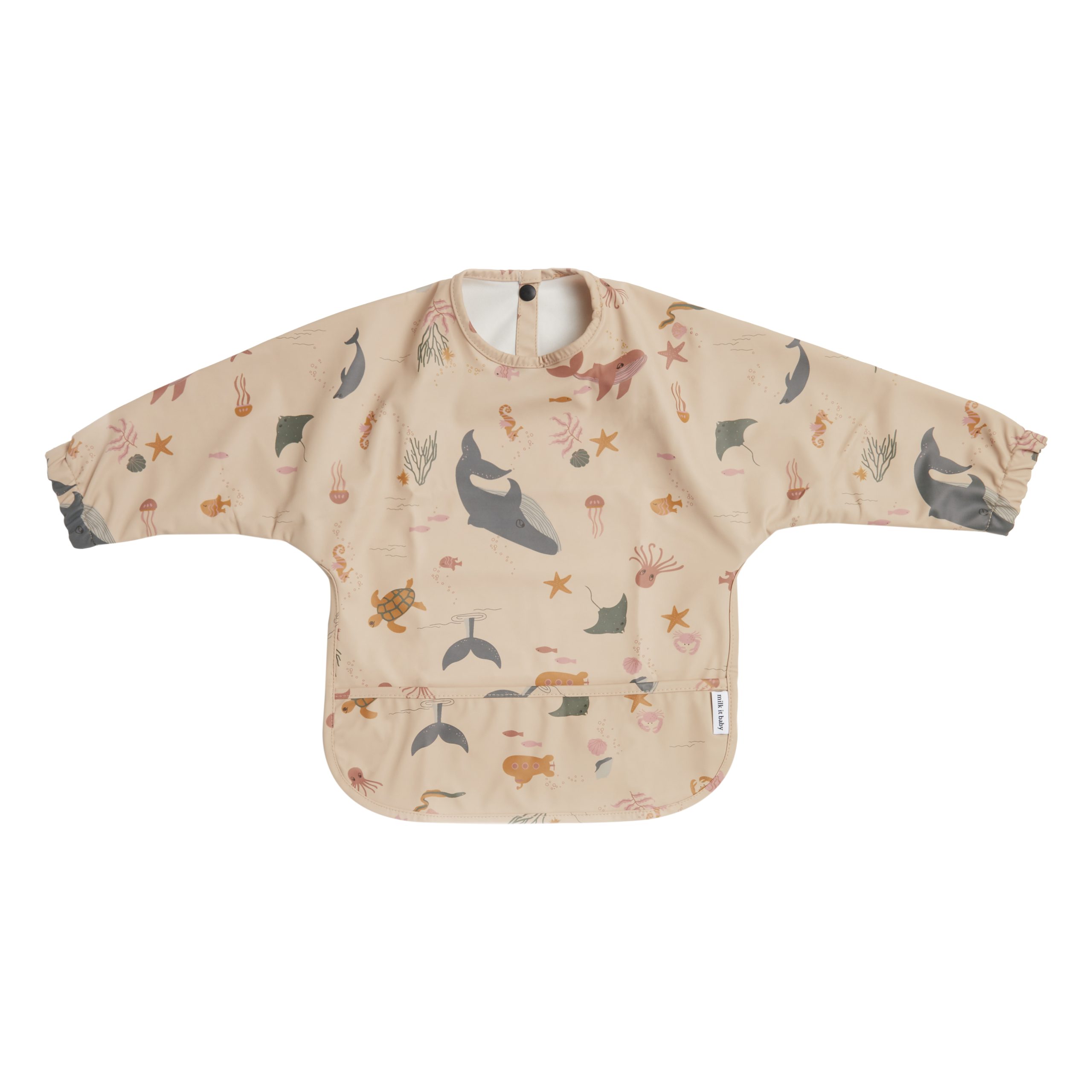 Milk it baby, Sleeved Bibs- Ocean Friends - Mamas Boutique