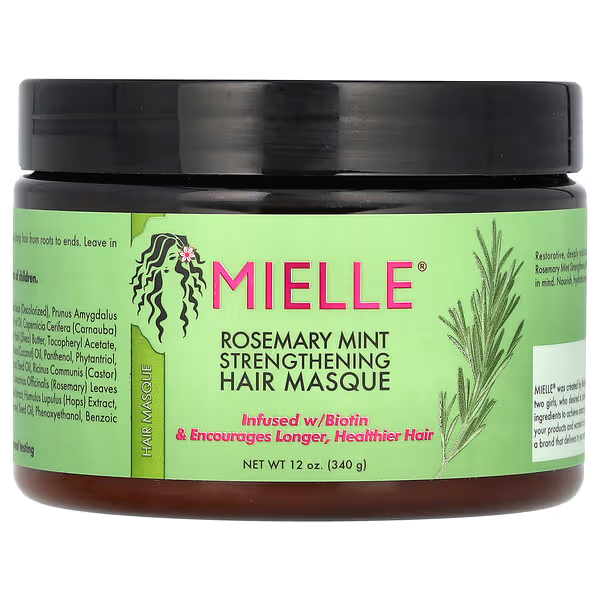 Mielle, Rosemary Mint Strengthening Hair Masque, 340g. - Mamas Boutique