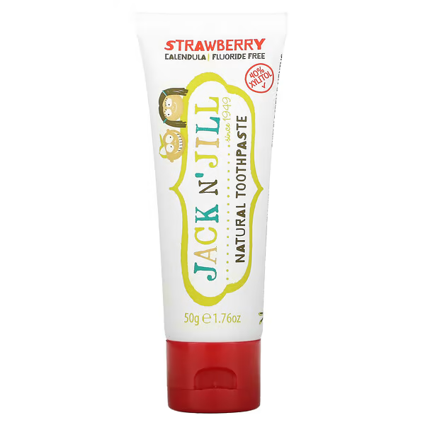 Jack n' Jill, Natural Toothpaste, with Organic Strawberries, 50g ...