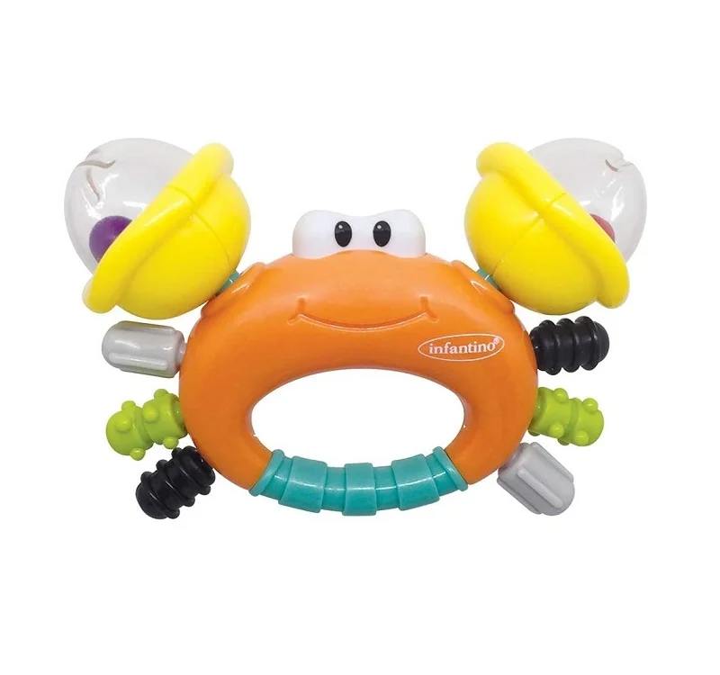 Infantino Sand Crab Rattle & Teether- 0+ Month - Mamas Boutique