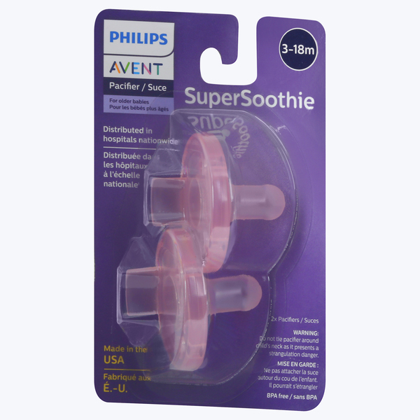 Philips Avent Pacifier Super Soothie, 2pcs/ pack, 3-18M - Mamas Boutique