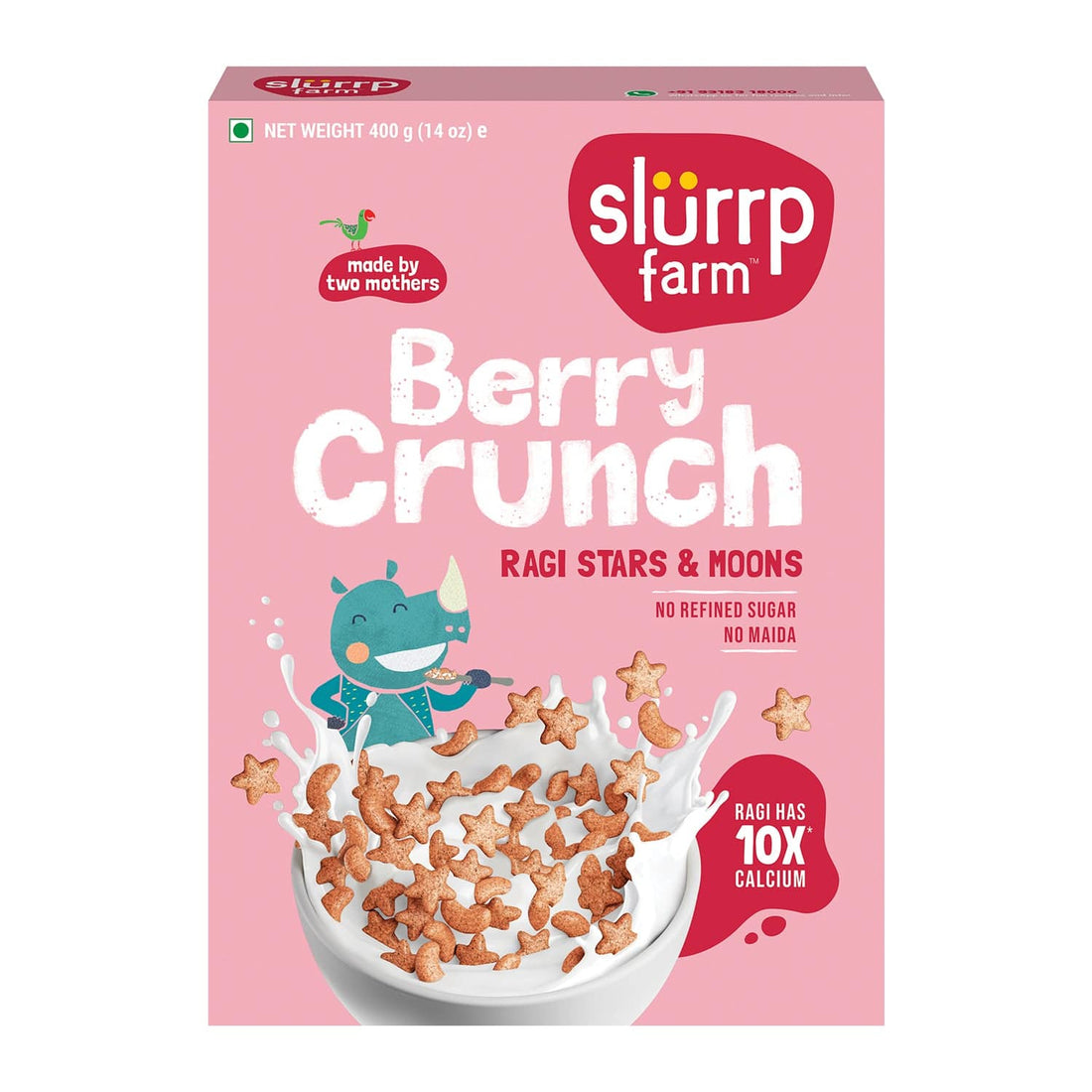 Slurrp Farm Berry Crunch Ragi Stars & Moons, 400g. - Mamas Boutique