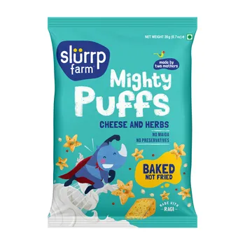 Slurrp Farm Mighty Puffs, Baked not Fried, 20g. - Mamas Boutique