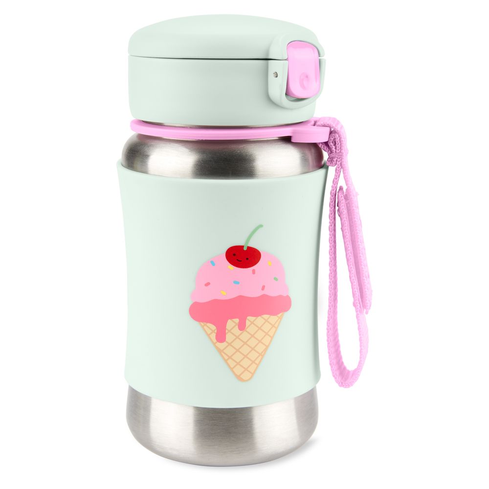 Skip Hop Spark Style Stainless Steel Straw Bottle- Ice Cream 350ml ...