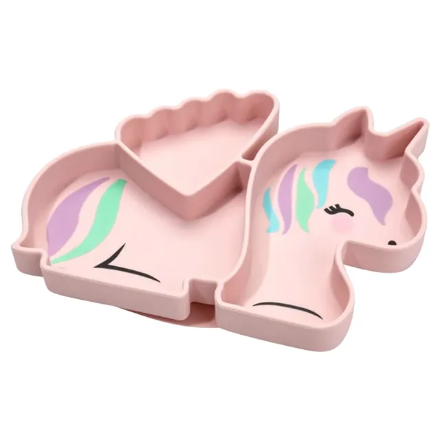 Melii Divided Silicone Suction Plate- Unicorn - Mamas Boutique