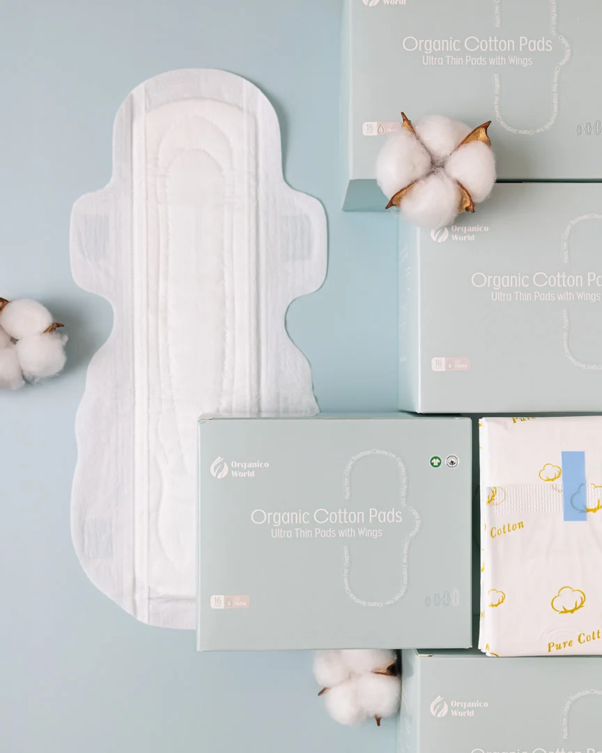 Organico World Organic Cotton Pads, Ultra-Thin Pads with wings, Heavy ...