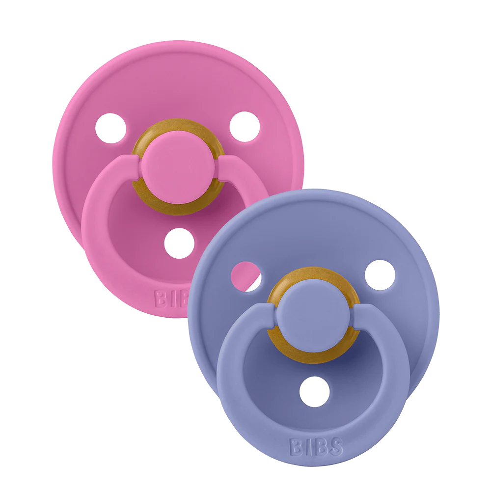 Bibs Colour Natural Rubber Latex Pacifier Size 1 (0-6M) 2-Pack - Bubble ...