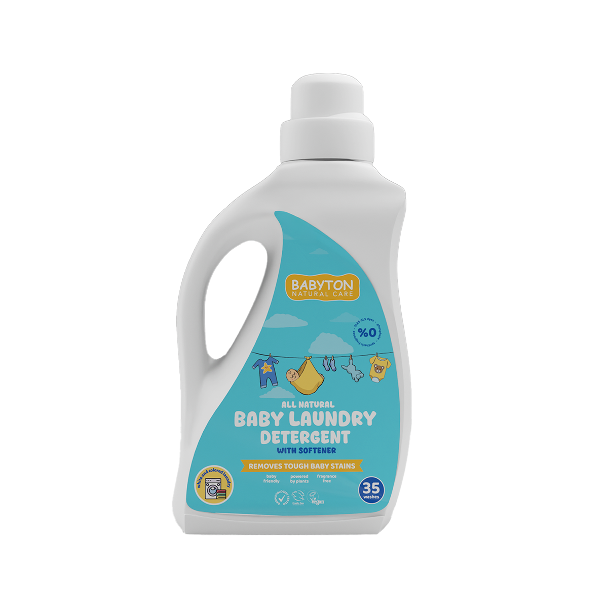 Babyton Baby Laundry Detergent with softener, 1000ml - Mamas Boutique