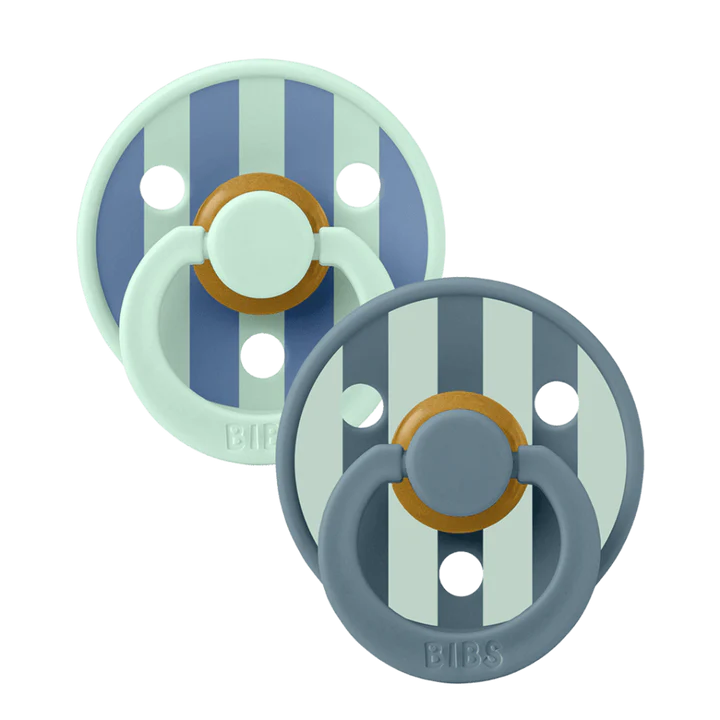 Bibs Colour Studio Collection Natural Rubber Round Pacifier 2-Pack (0 ...